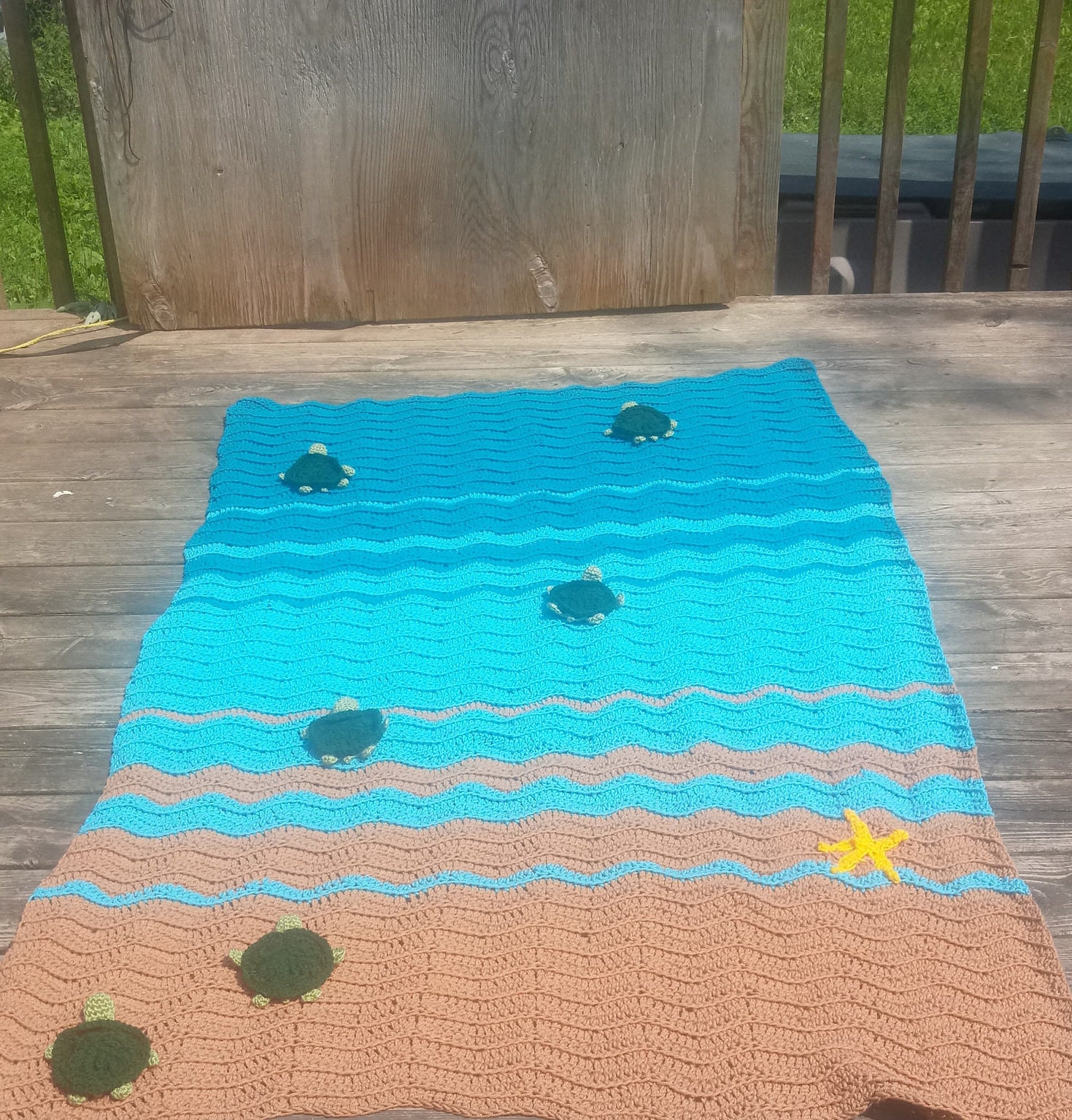 Sea Turtle Blanket Crochet, Sea Turtle Blanket, Crochet Sea Turtle ...