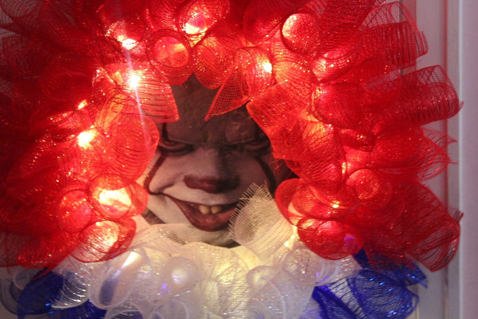 Clown Wreath Halloween Decor Pennywise Wreath Evil Clown Wreath