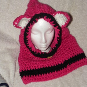 Crochet Hooded Fox Cowl, Hooded Fox Cowl, Knitted Cowl, Chunky Hooded ...