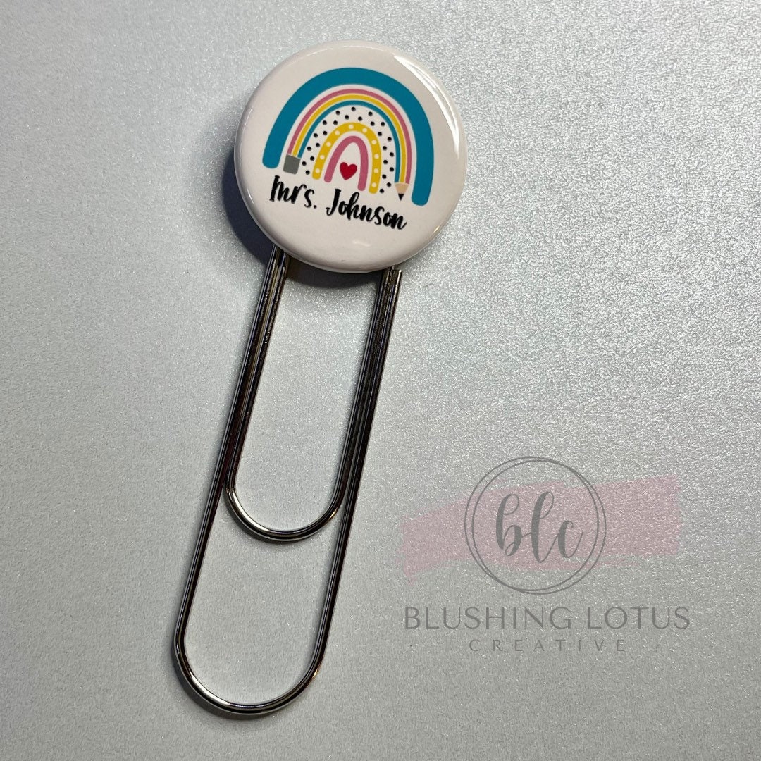 Personalized Teacher Jumbo Paperclip, Teacher Gifts, Jumbo Paper Clip ...