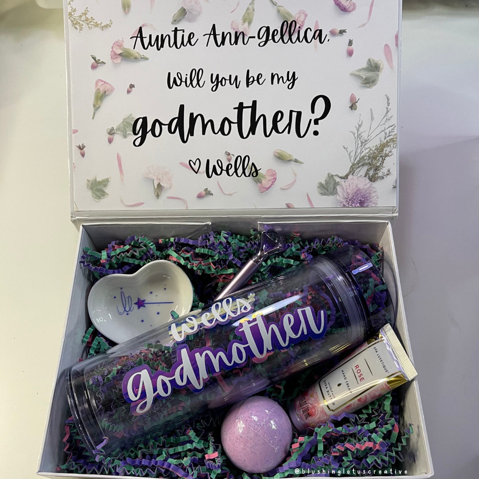 Godmother Proposal Box Personalized Godparent Gift Set - Etsy