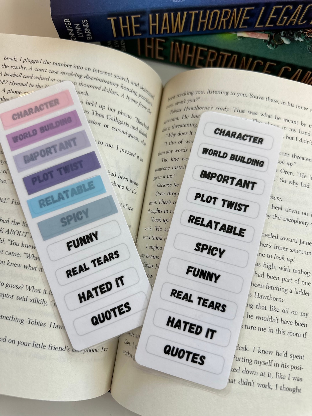 Annotation Guide Bookmark, Book Tab Key Bookish Gifts, Holiday Stocking ...