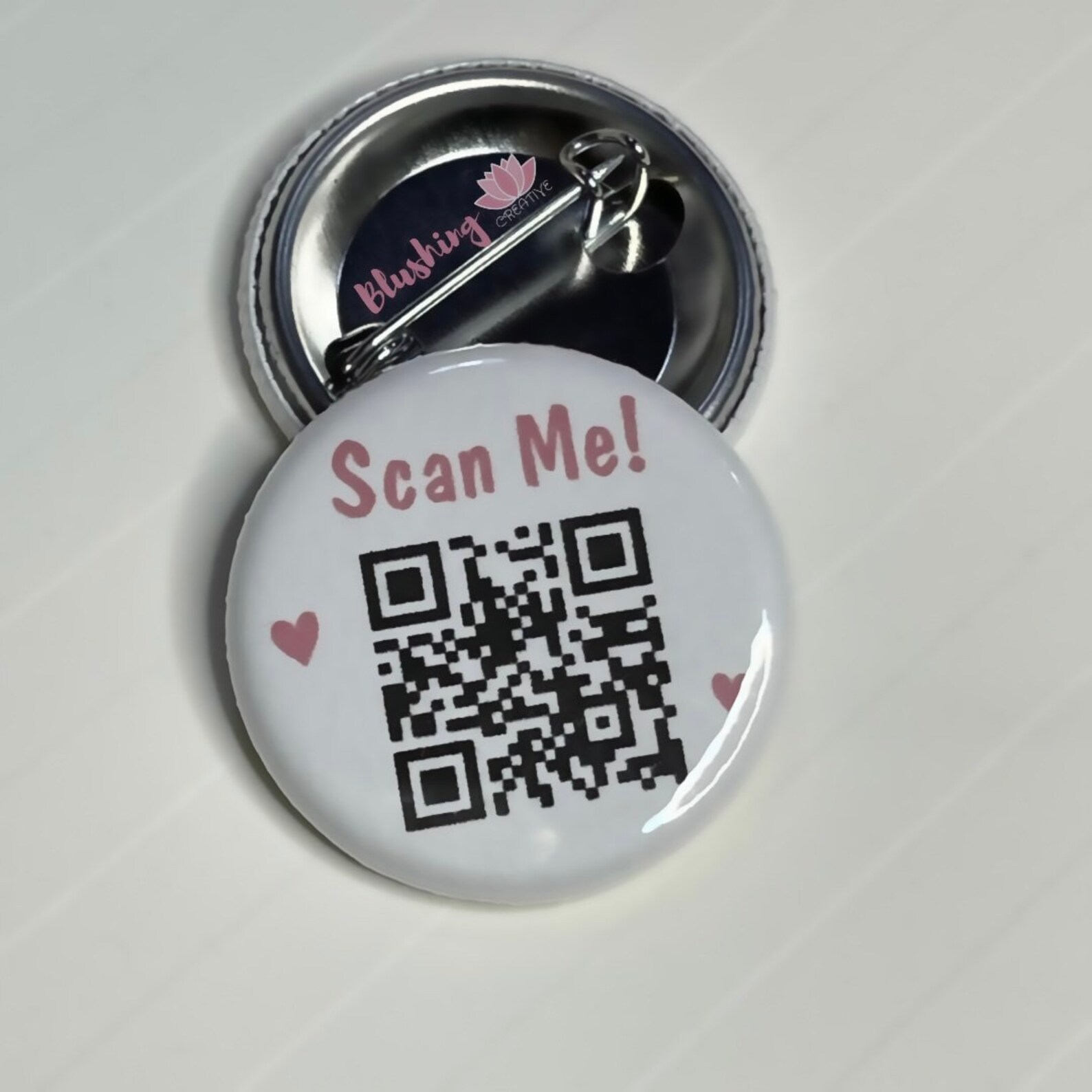 Custom QR Code Pinback Button Custom Pinback Button - Etsy