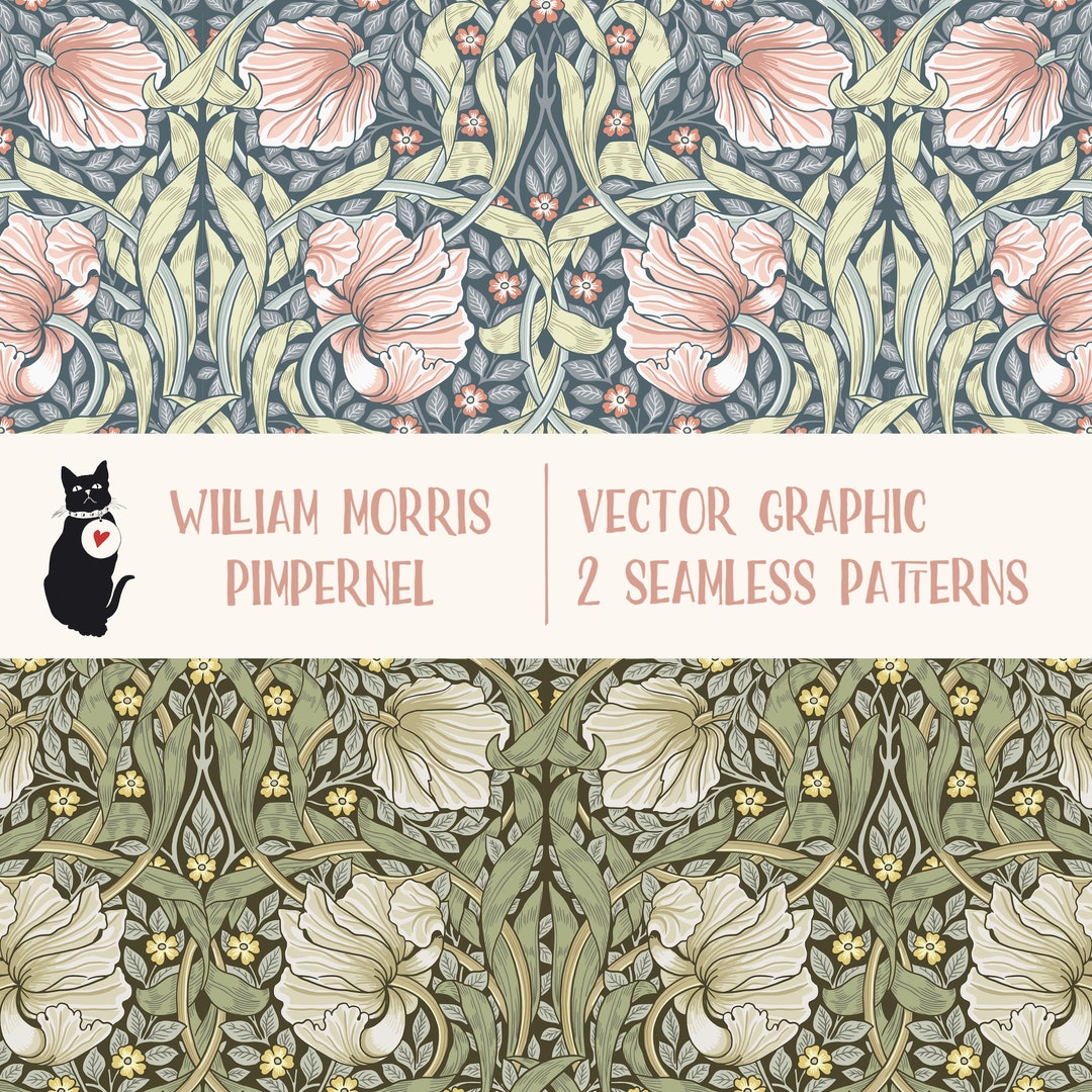 Pimpernel by William Morris - Vector Graphic EPS + SVG + AI, Seamless ...
