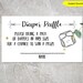 Diaper Raffle Invitation Insert INSTANT DOWNLOAD Printable Digital Baby ...