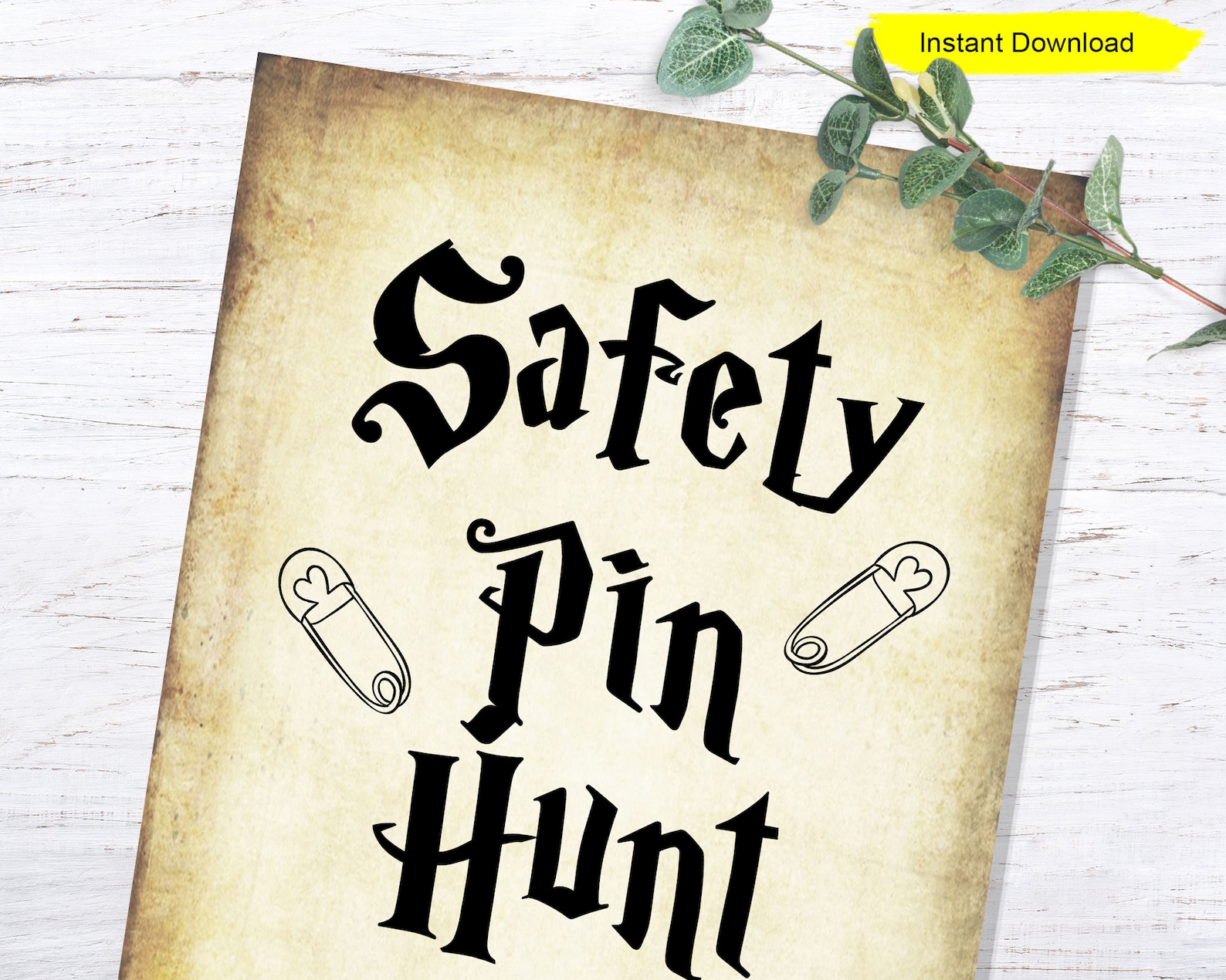 Safety Pin Hunt Game INSTANT DOWNLOAD Baby Shower Hide and - Etsy
