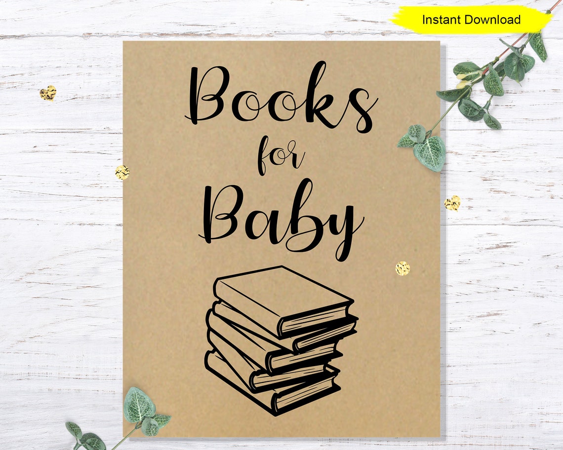 Books for Baby Sign INSTANT DOWNLOAD Printable Digital | Etsy