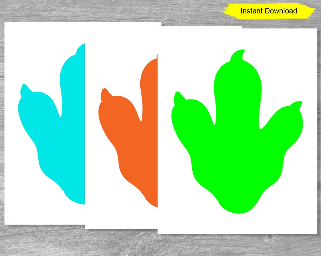 Dinosaur Foot Print - INSTANT DOWNLOAD - Birthday Party Decor ...