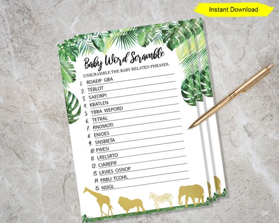 Jungle Word Scramble