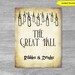 The Great Hall Nibbles and Drinks Antique Paper Sign INSTANT DOWNLOAD ...