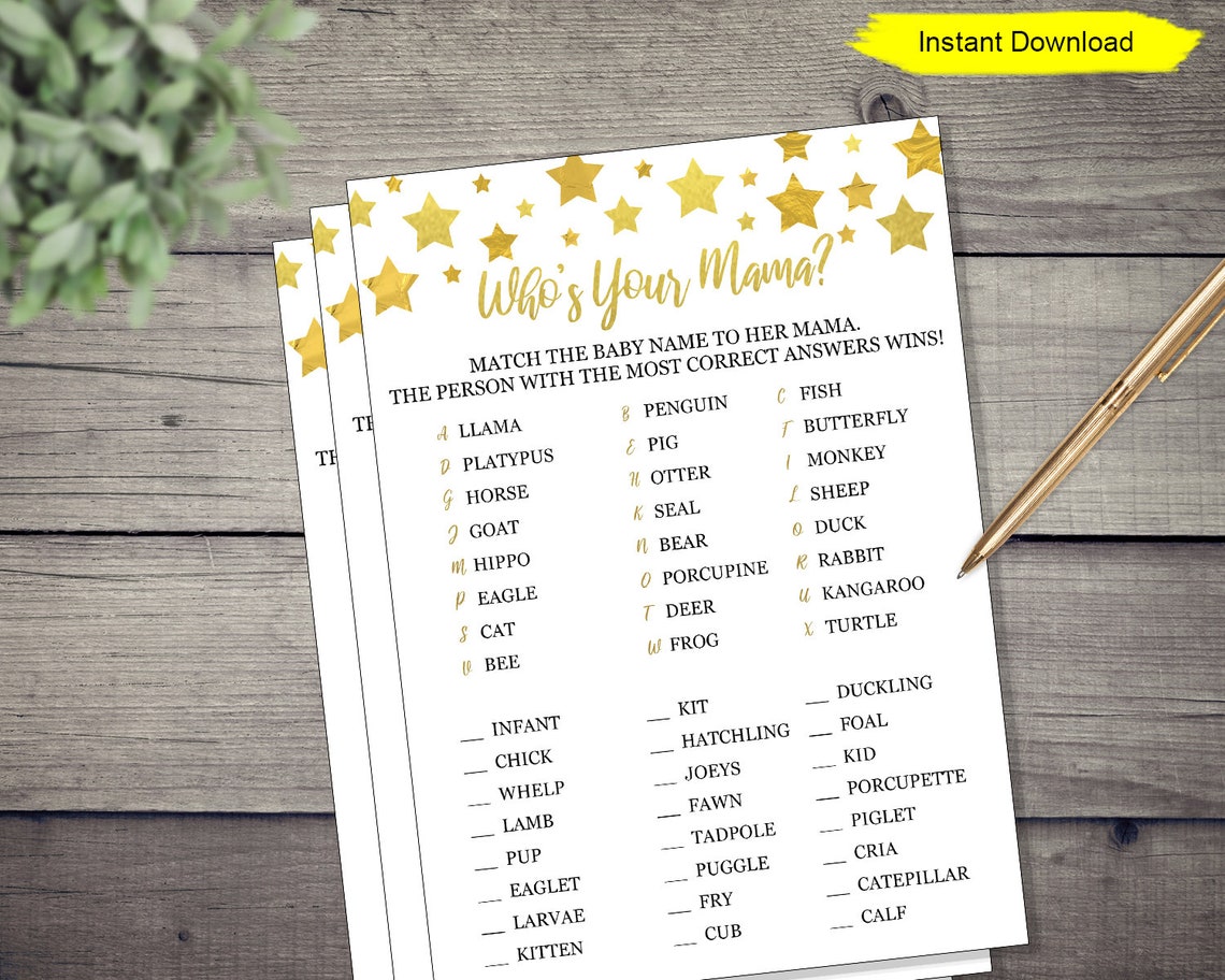 Twinkle Little Star Baby Shower Game Pack INSTANT DOWNLOAD - Etsy