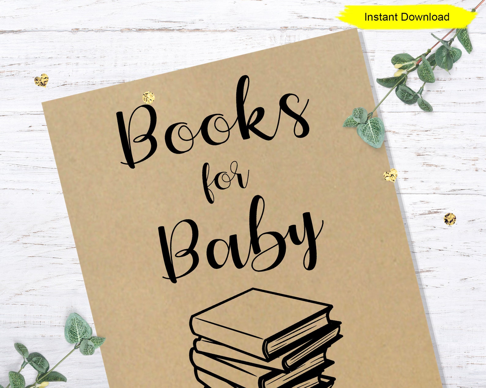 Books for Baby Sign INSTANT DOWNLOAD Printable Digital | Etsy