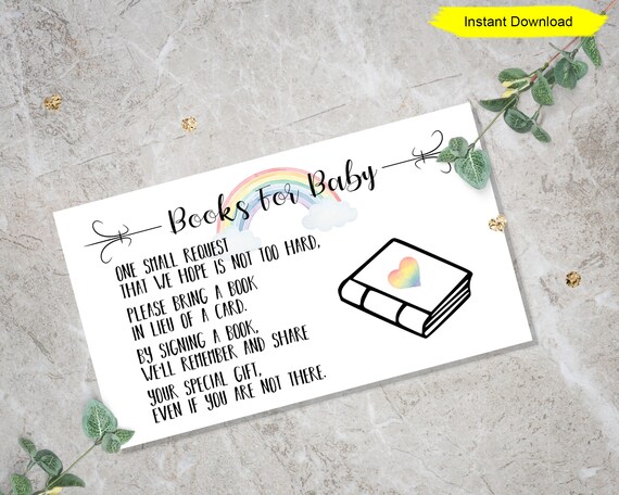 Books for Baby Sign INSTANT DOWNLOAD Printable Digital | Etsy