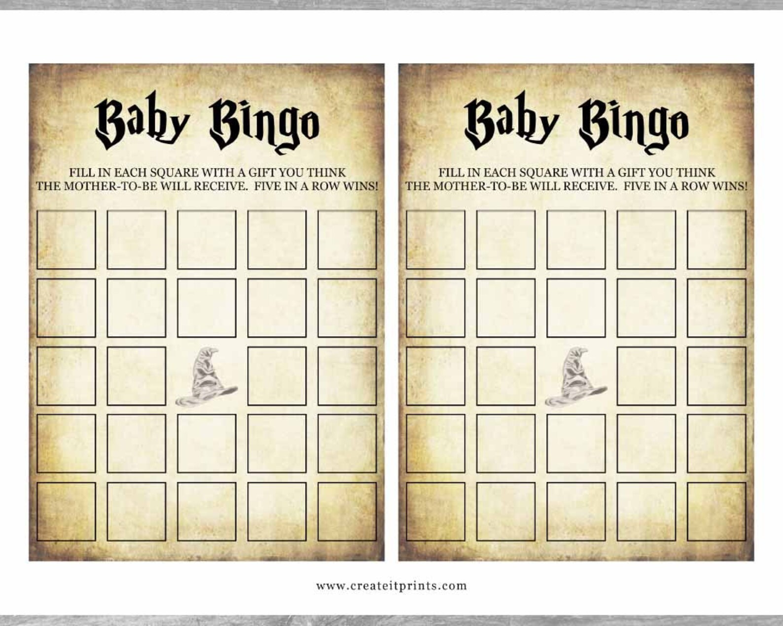 Baby Shower Bingo Game INSTANT DOWNLOAD Baby Shower Party - Etsy