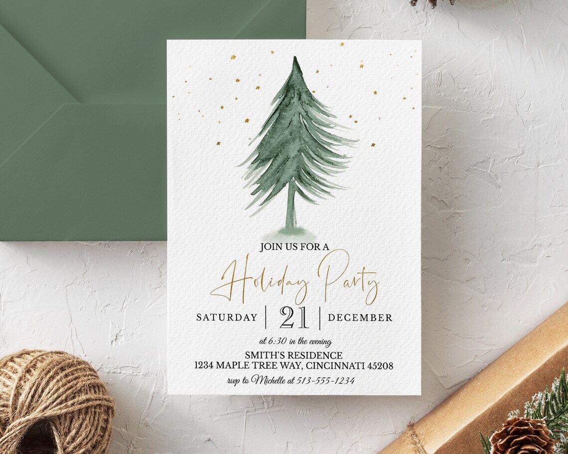 Holiday Party Invitation INSTANT DOWNLOAD Printable - Etsy