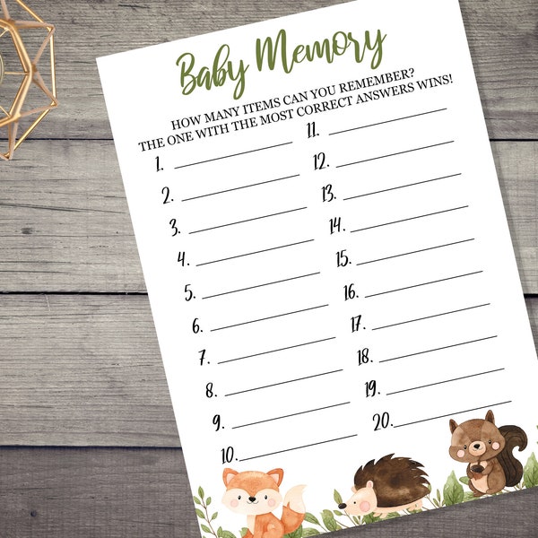 Fox Baby Shower Game - Etsy