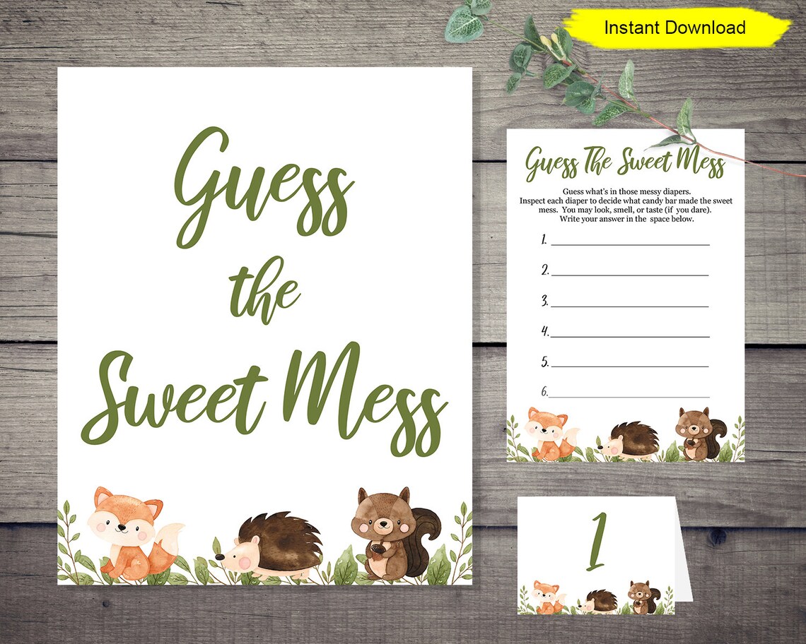 Guess the Sweet Mess Game INSTANT DOWNLOAD Printable - Etsy