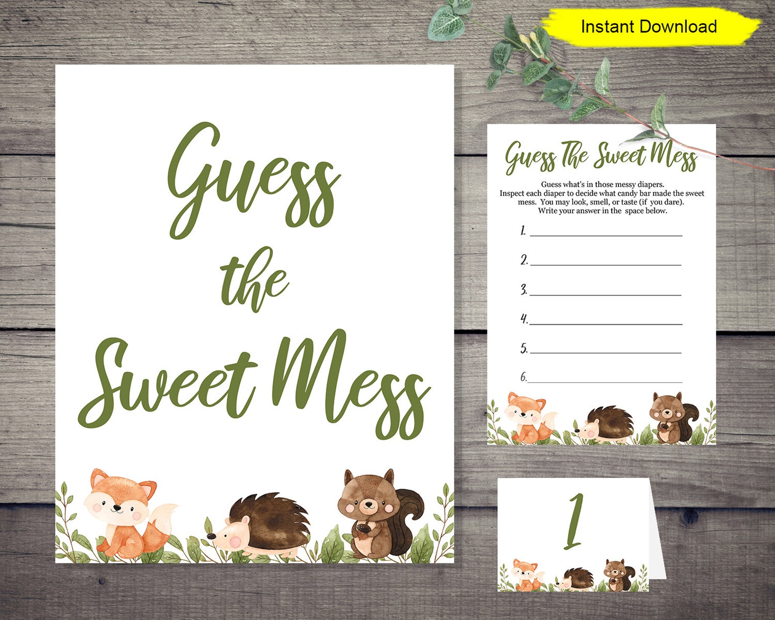 Guess the Sweet Mess Game INSTANT DOWNLOAD Printable - Etsy