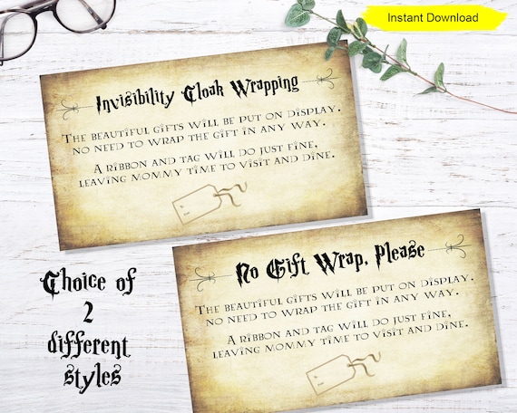 No gift wrap please Invitation Insert - INSTANT DOWNLOAD - printable ...