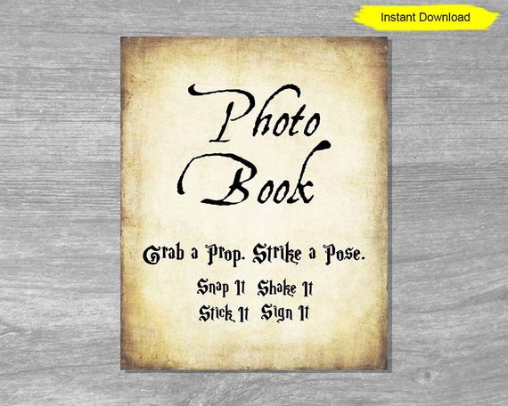 Photo Book Sign Print- INSTANT DOWNLOAD - baby shower party printable ...