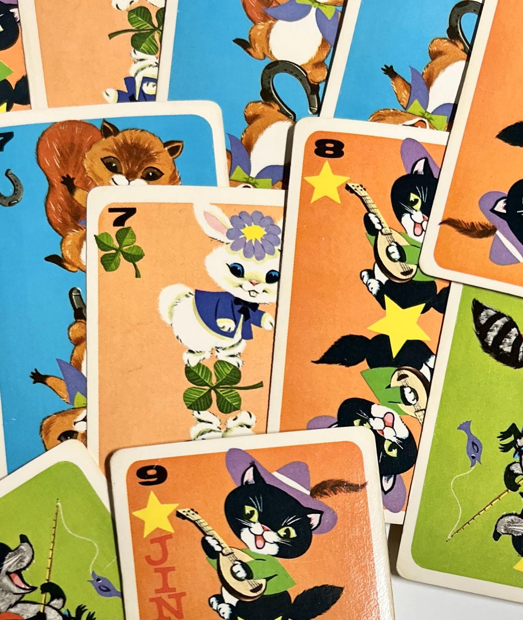 Vintage Hearts Game Cards, Set of 5 - 1963's, Whitman Card Game ...