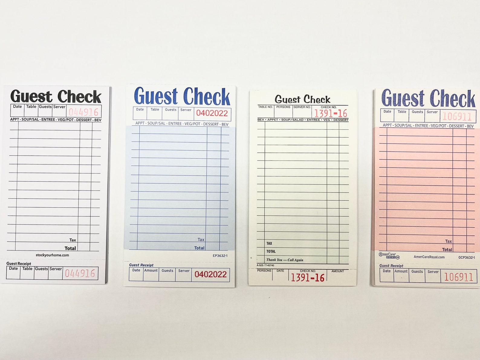 20 Vintage Inspired Guest Checks, Junk Journal Ephemera, Journal Paper ...