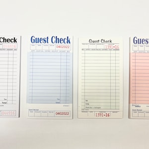 20 Vintage Inspired Guest Checks, Junk Journal Ephemera, Journal Paper ...