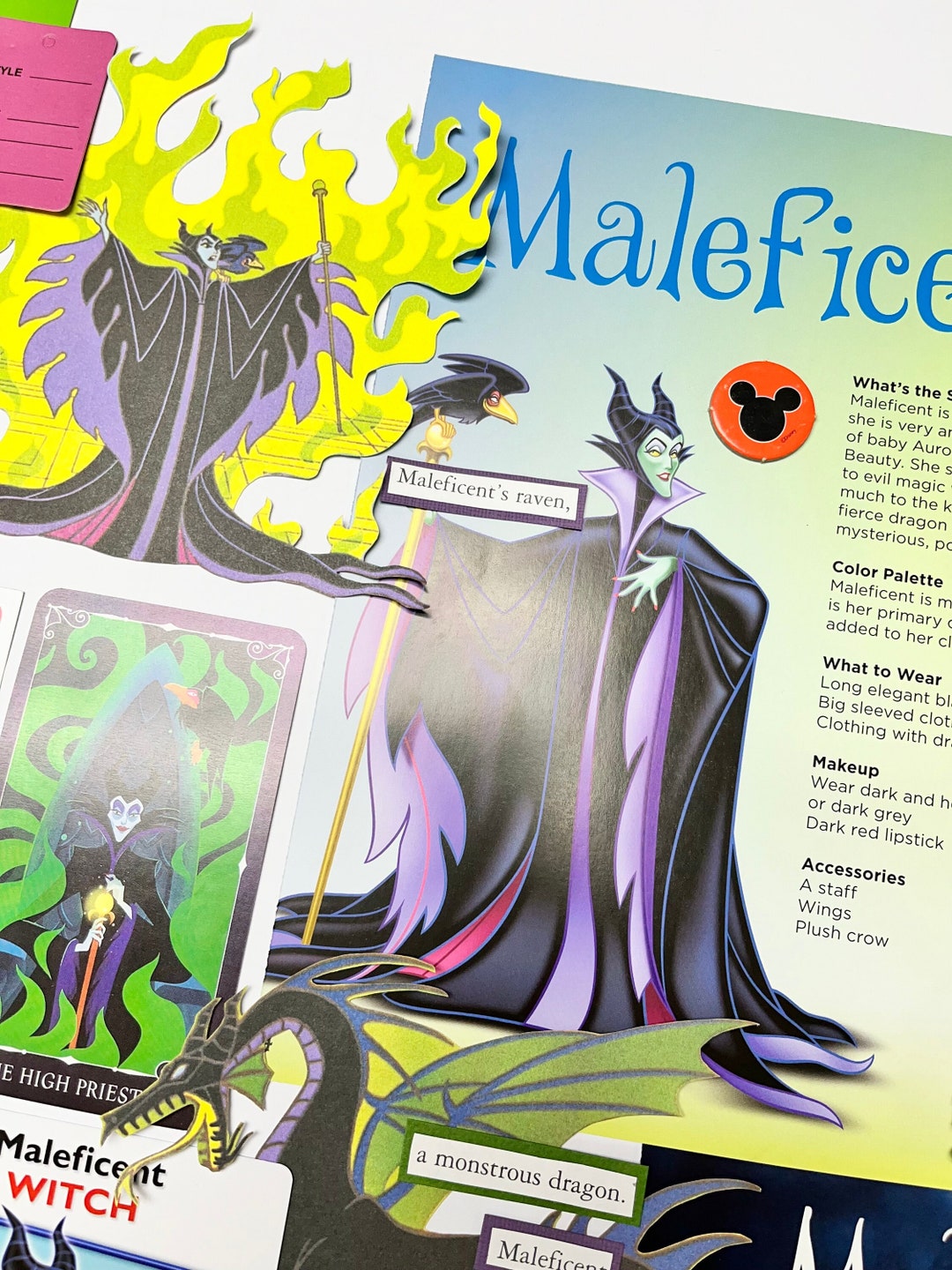 Villain Ephemera Kit, Maleficent, Sleeping Beauty, 45 Pieces, Vintage ...