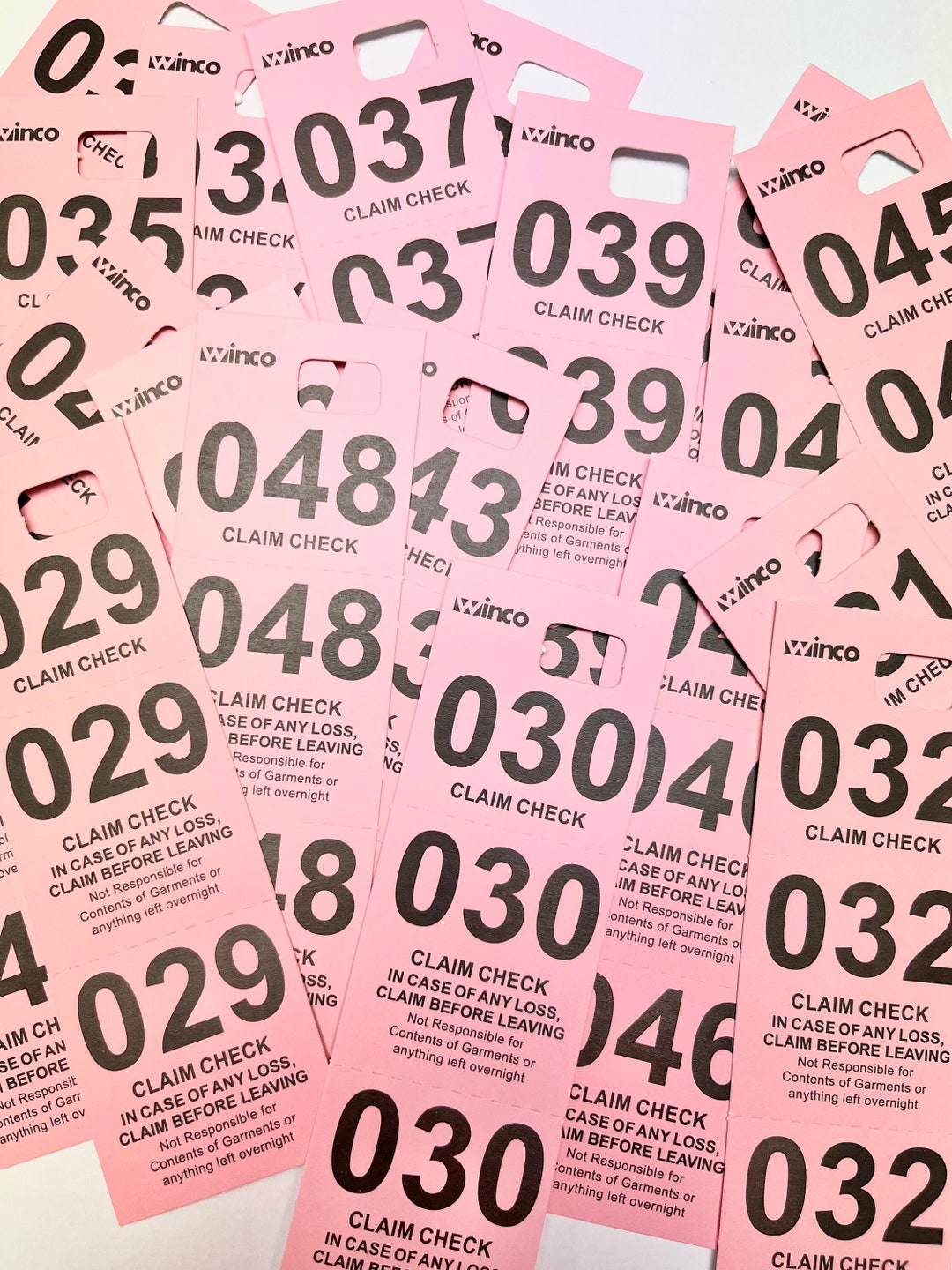 20 Vintage Inspired Pink Coat Check Tags, Junk Journal Ephemera - Etsy