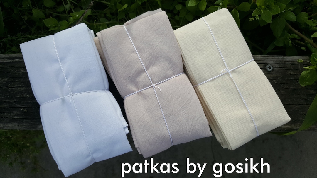 Three Sets - Sikh Patka - White, Natural and Tea Shade - Etsy