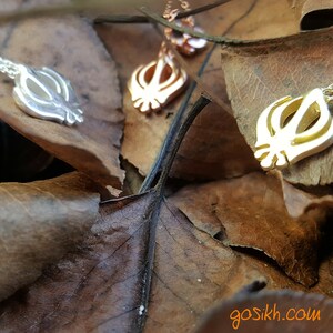 Sterling Silver Two Sided Khanda Necklace Set - Free Shipping. - Etsy