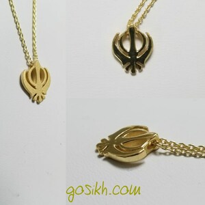 Sterling Silver Two Sided Khanda Necklace Set - Free Shipping. - Etsy