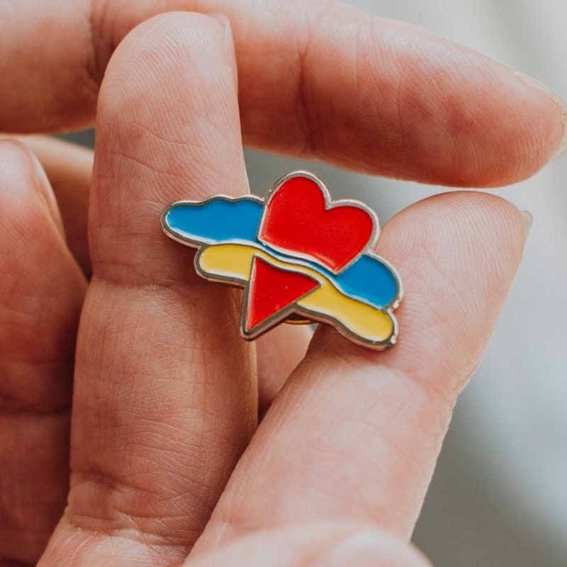 Ukraine Flag Pin - Etsy