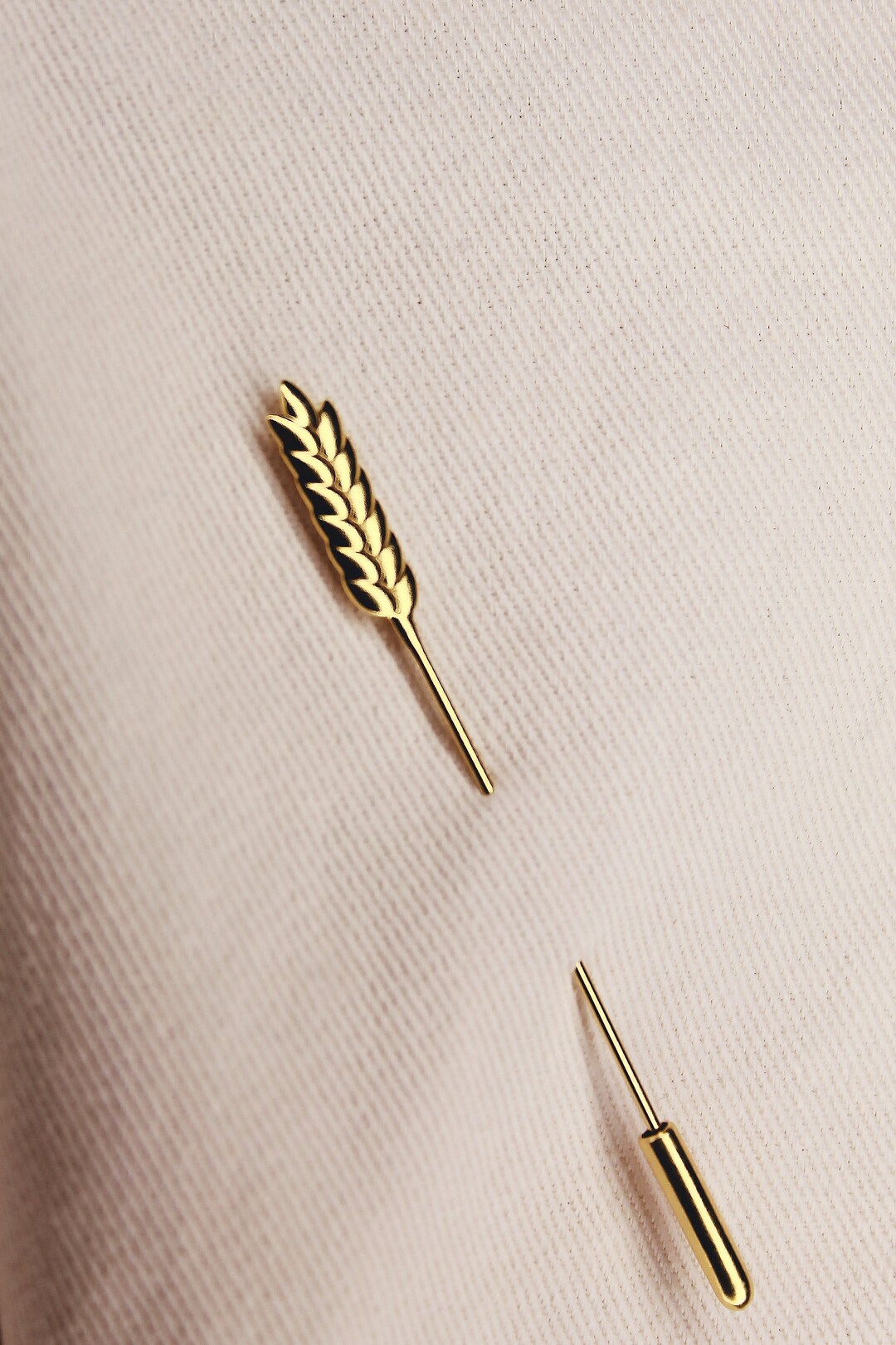 Gilded Wheat Brooch, Handmade Lapel Pin - Etsy
