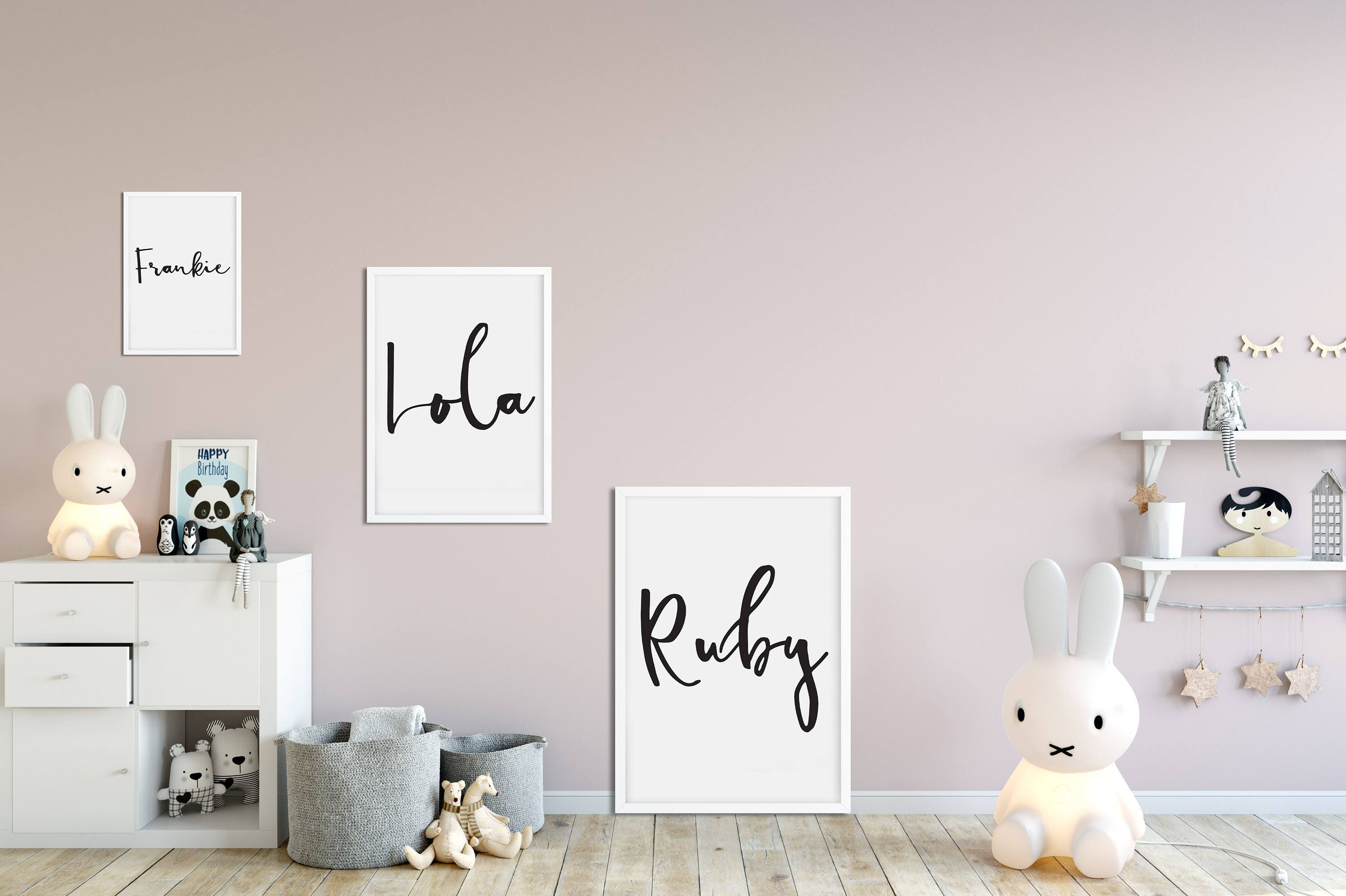 A4 Typographic Personalised Print Nursery Print | Etsy