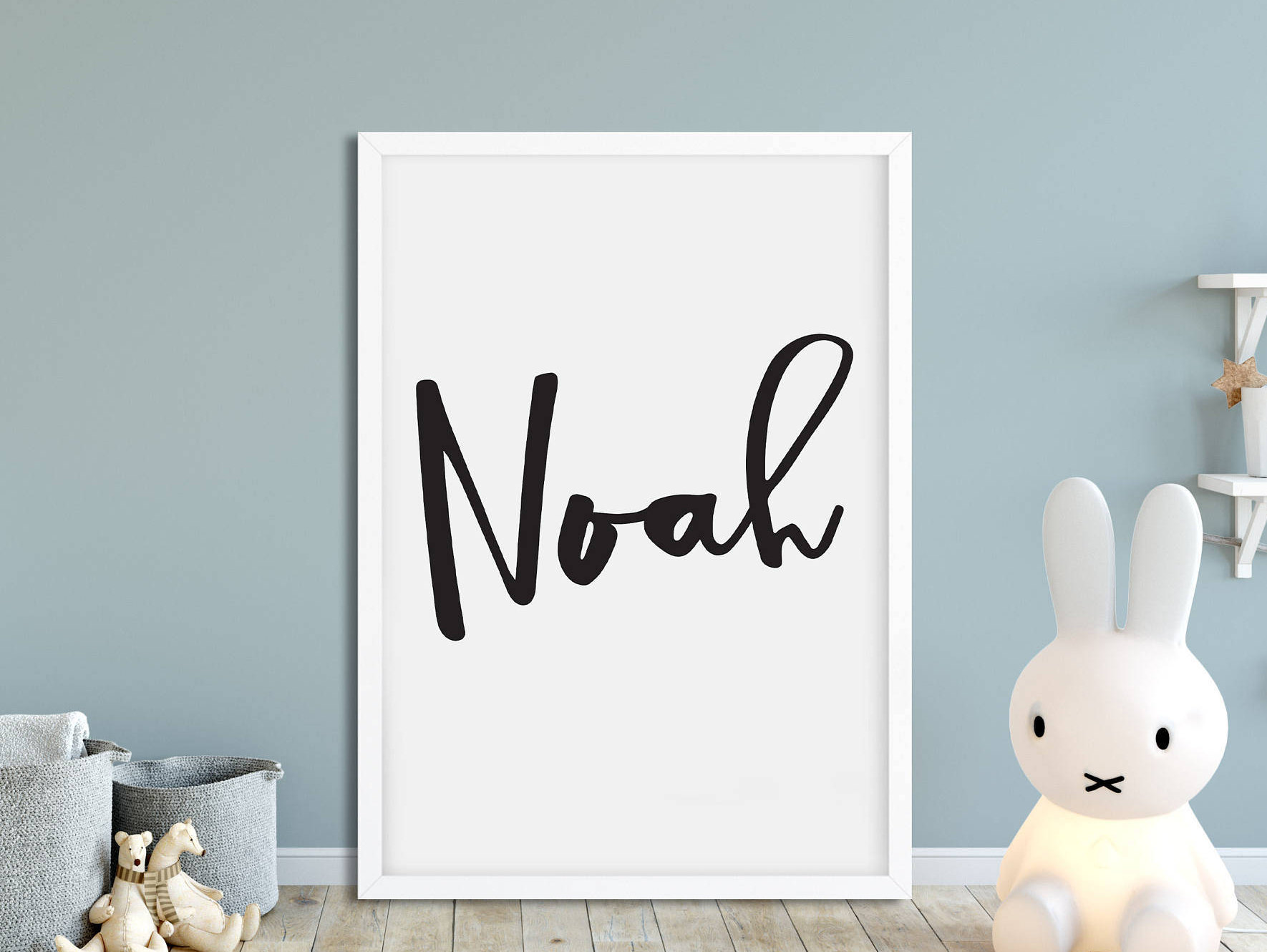 A4 Typographic Personalised Print Nursery Print Child's Bedroom Print ...