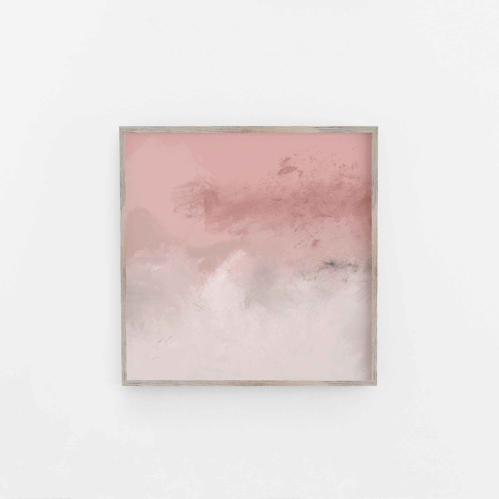 Square Blush Rose Abstract Art Large Abstract Art Portrait | Etsy