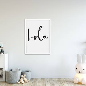 A4 Typographic Personalised Print Nursery Print Child's Bedroom Print ...