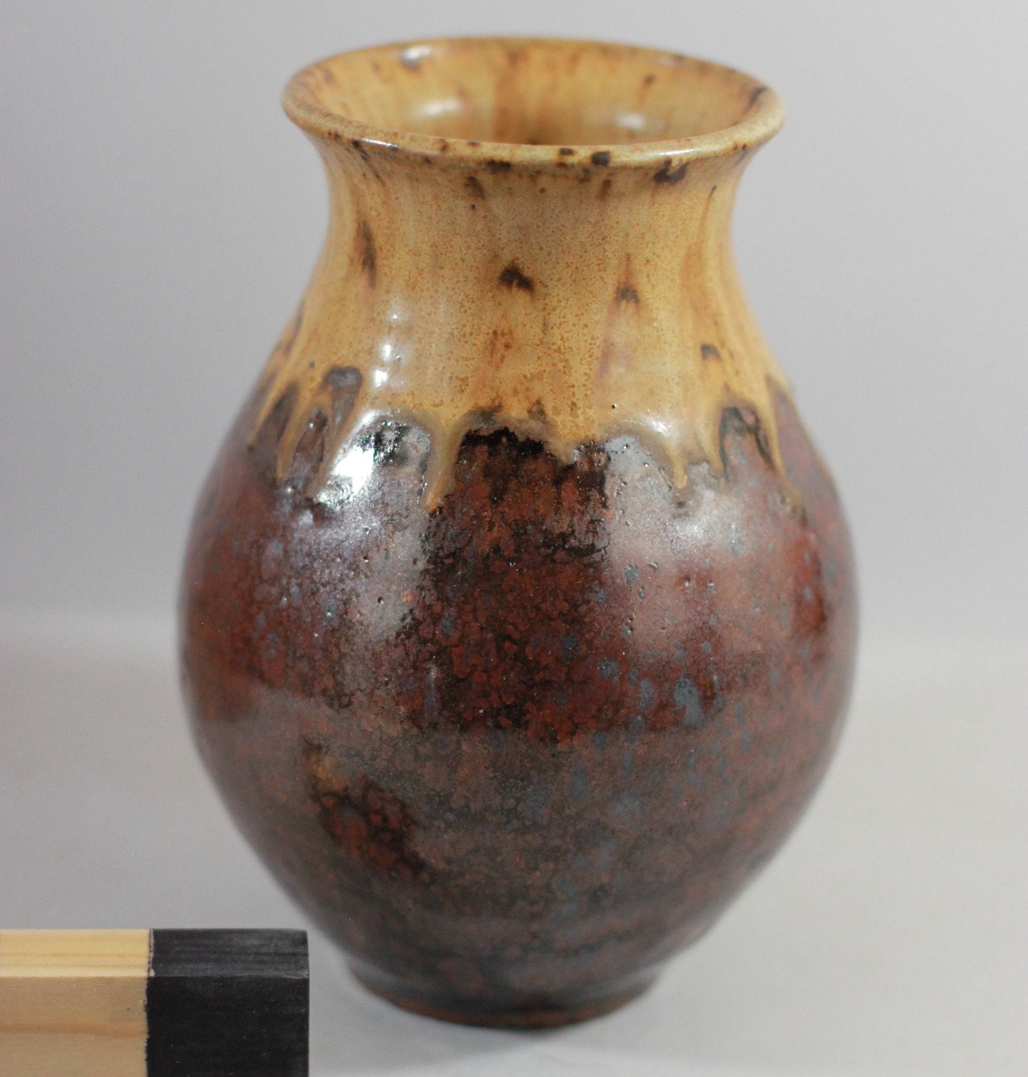 Flowing Gave Vase, Two Tone Vase, Earthy Vase, Metalic Look Vase, River ...