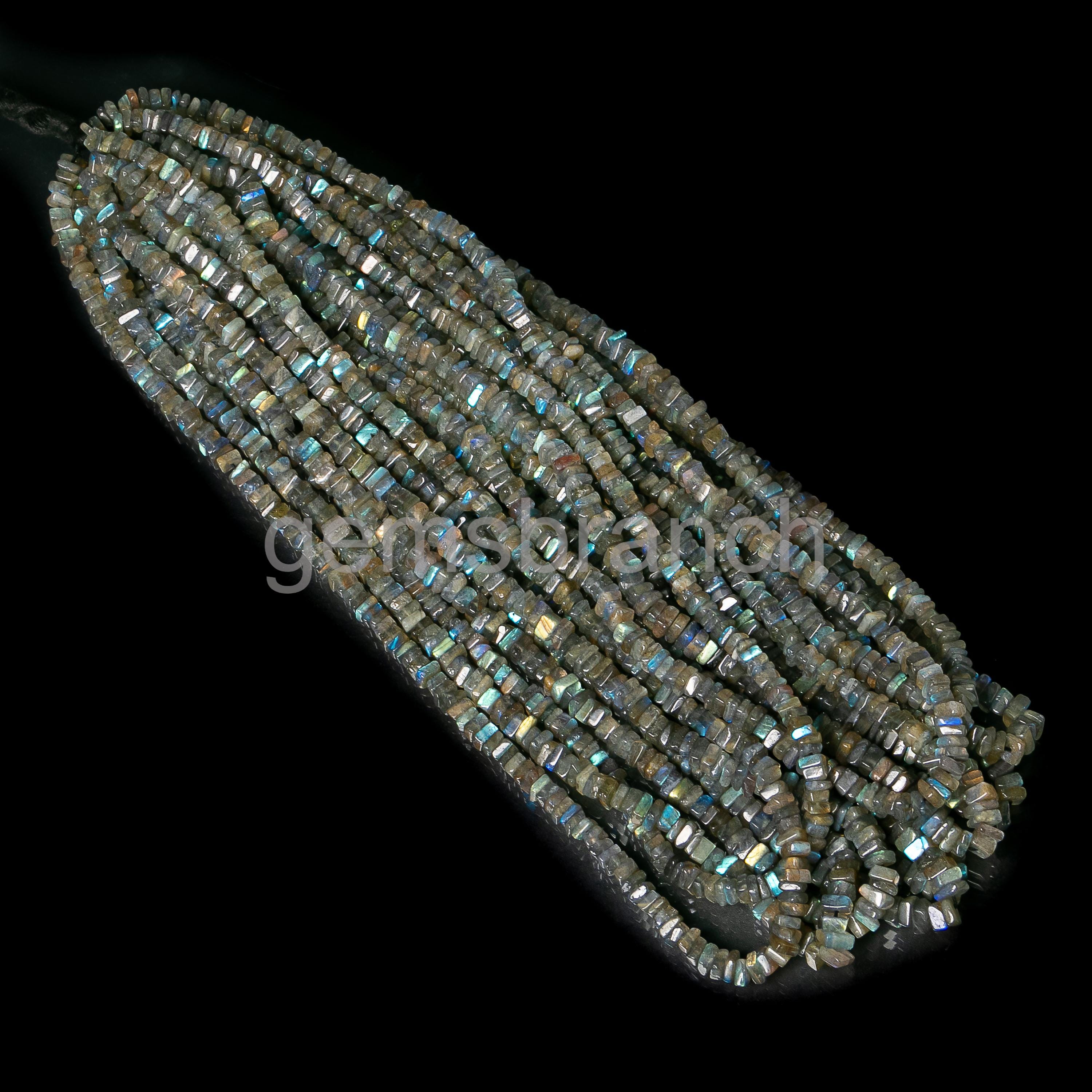 Natural Flashy Labradorite Square Shape Gemstone Beads 4.50-5mm ...