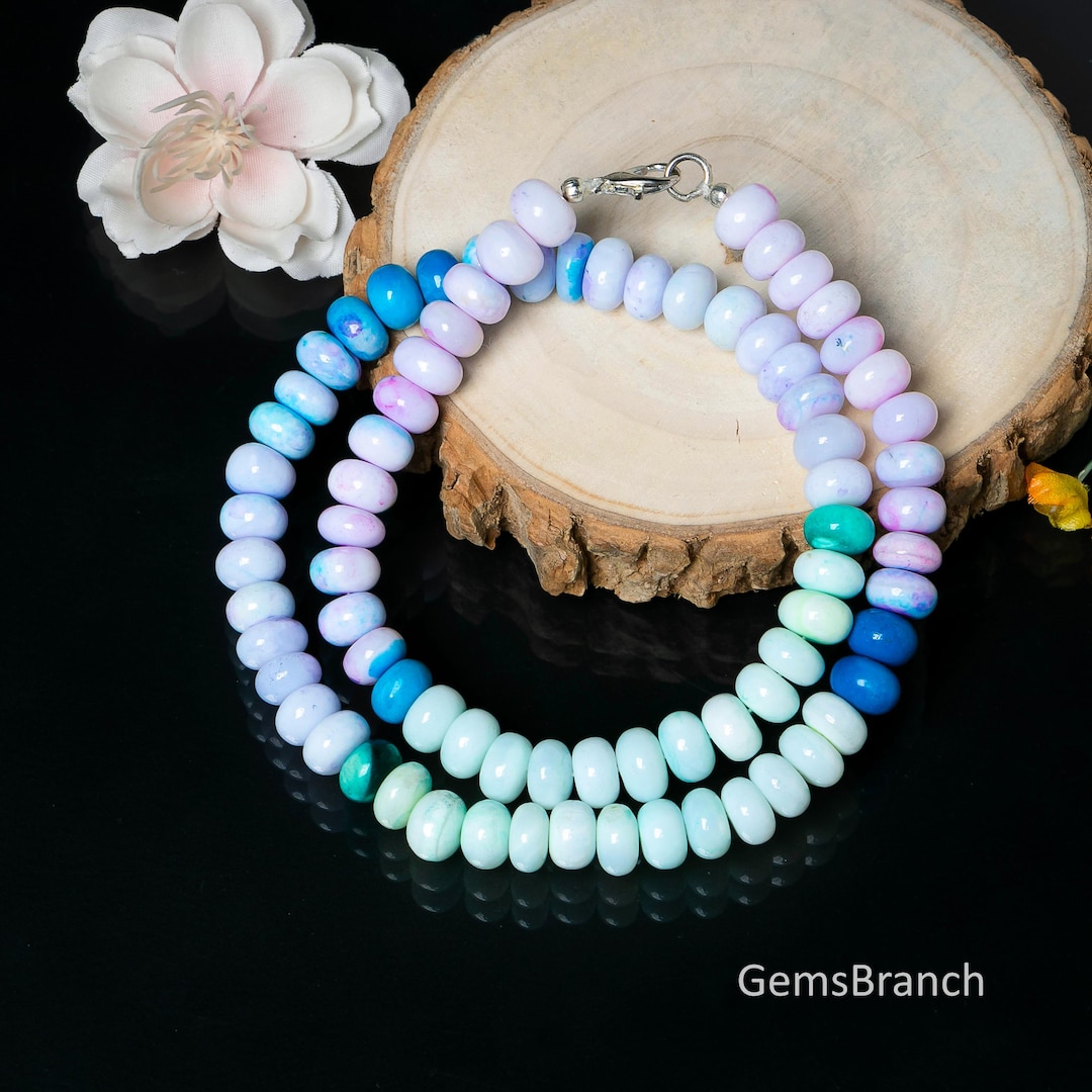 Amazing Multi Opal Necklace, Candy Opal Necklace, Opal Rondelle ...