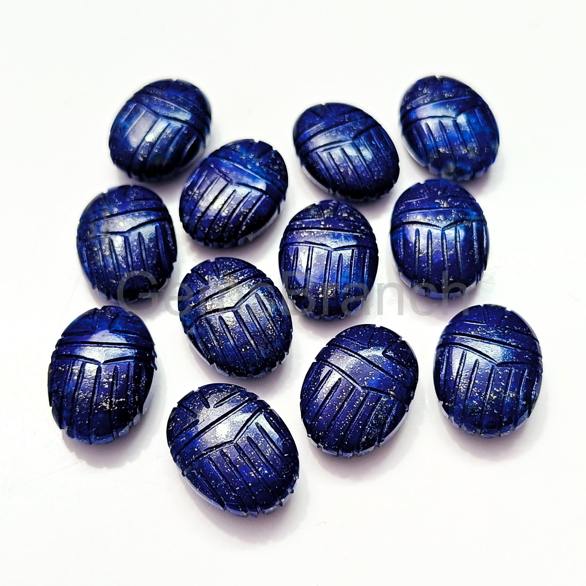Natural Lapis Lazuli Scarabs Beads, Boho Egyptian Scarabs Shape, Beetle ...