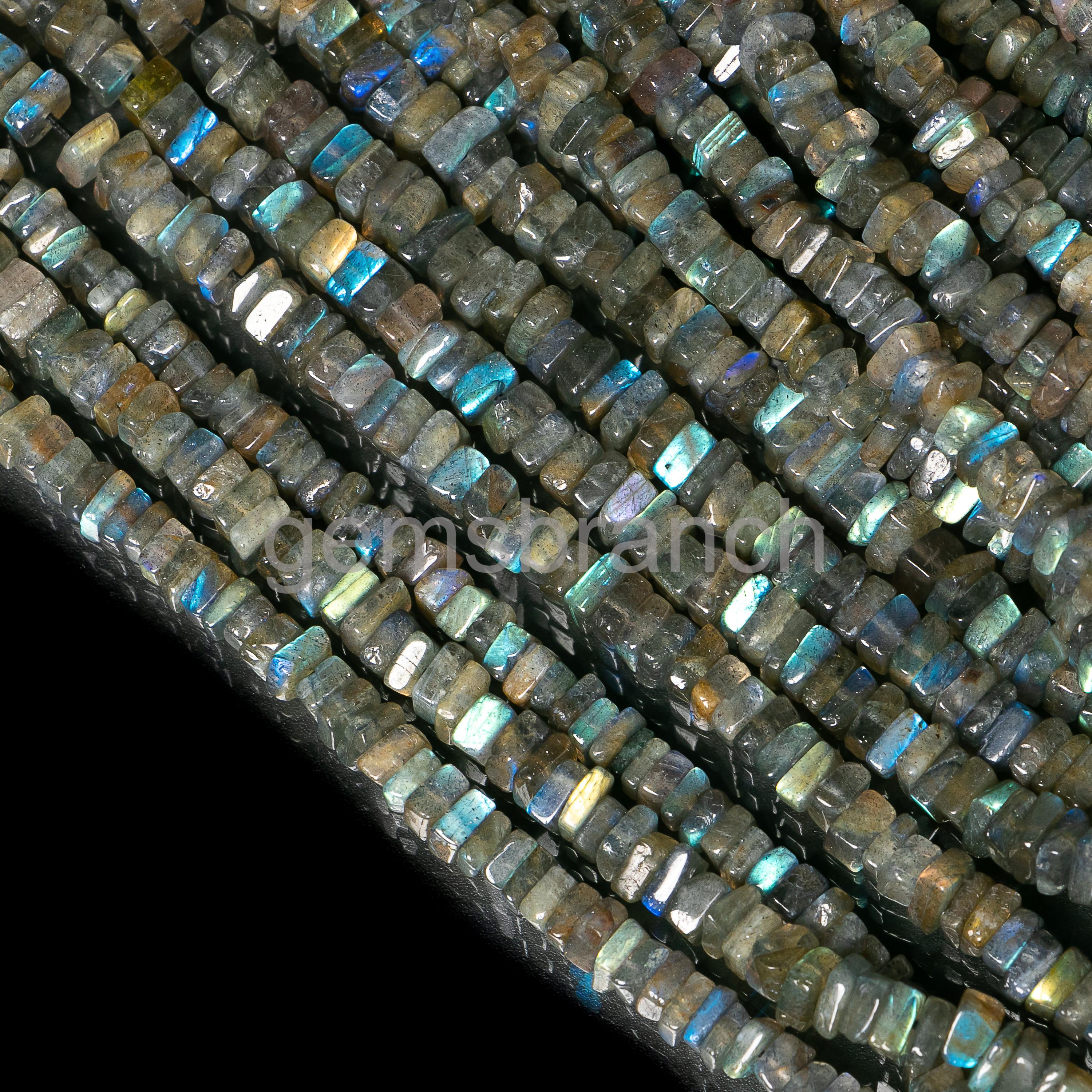 Natural Flashy Labradorite Square Shape Gemstone Beads 4.50-5mm ...