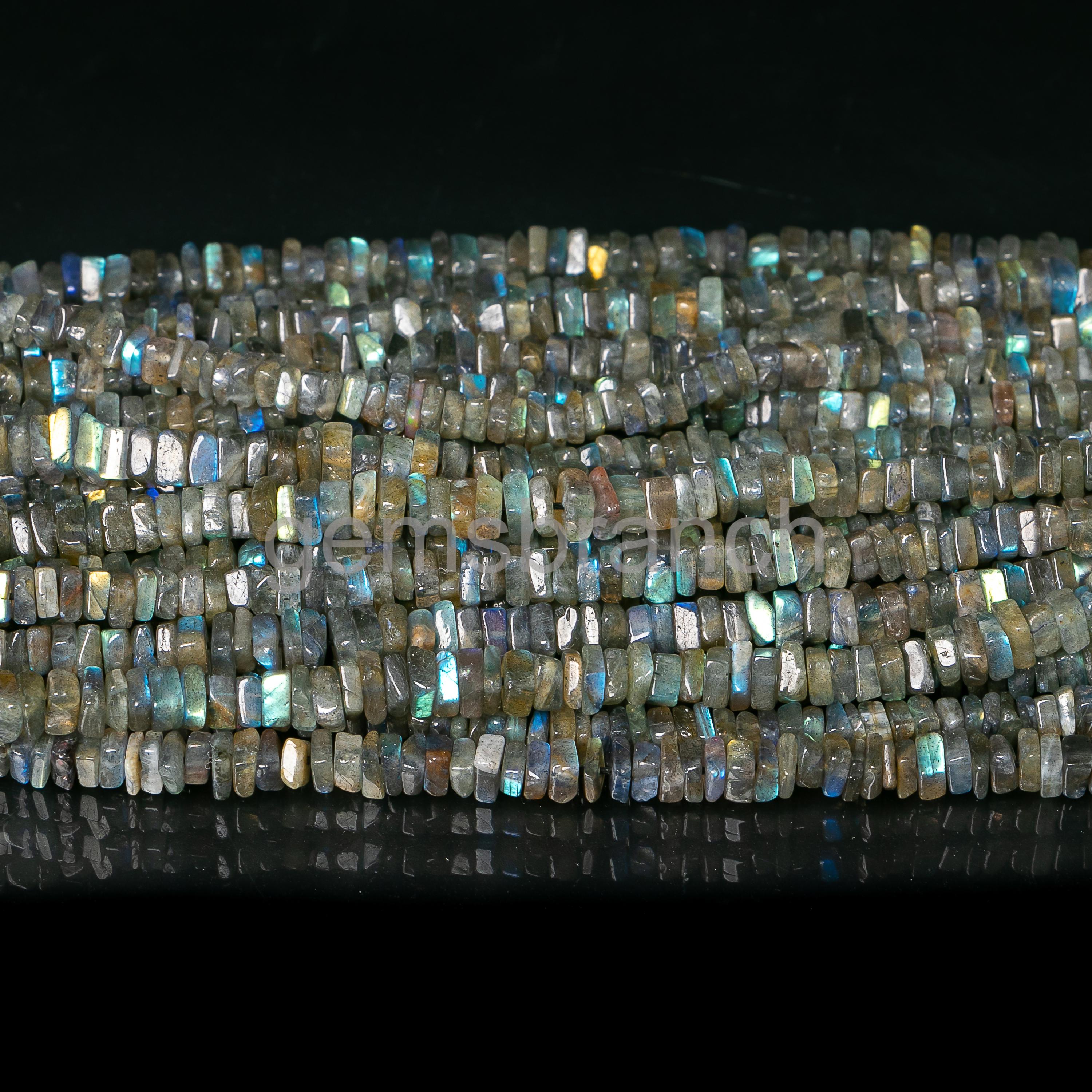 Natural Flashy Labradorite Square Shape Gemstone Beads 4.50-5mm ...