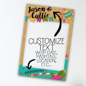 Taco Party Photo Prop, Fiesta Photo Prop, Fiesta Engagement Party Prop ...