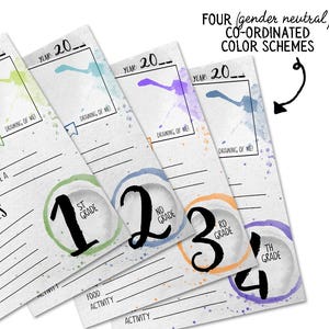 DIGITAL FIRST and LAST Day of School Pages, Back to School Memory Book ...