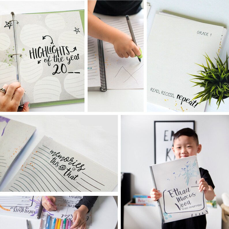PRINTED Back to School Memory Book Pages, Insert Pages, Memory Album ...