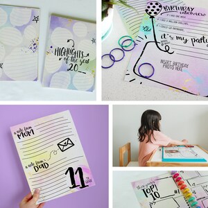 DIGITAL COMPLETE SET Back to School Memory Book Pages, Insert Pages ...