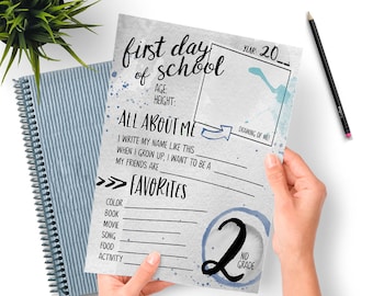 DIGITAL FIRST and LAST Day of School Pages, Back to School Memory Book ...