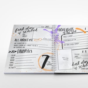 DIGITAL FIRST and LAST Day of School Pages, Back to School Memory Book ...